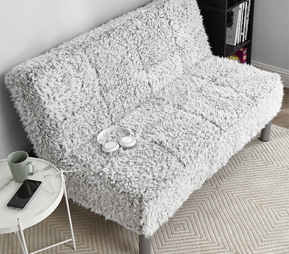 Cool Dorm Furniture - Plush Mini Futon for Small Room - Compact Couch ...