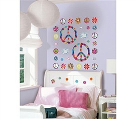 Tie-Dye Peace - Peel N Stick Dorm Wall Decor College Girls Stuff Cheap ...