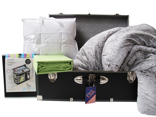 Girls Classic Bed in a Trunk - Dorm room bedding sets college dorm room ...