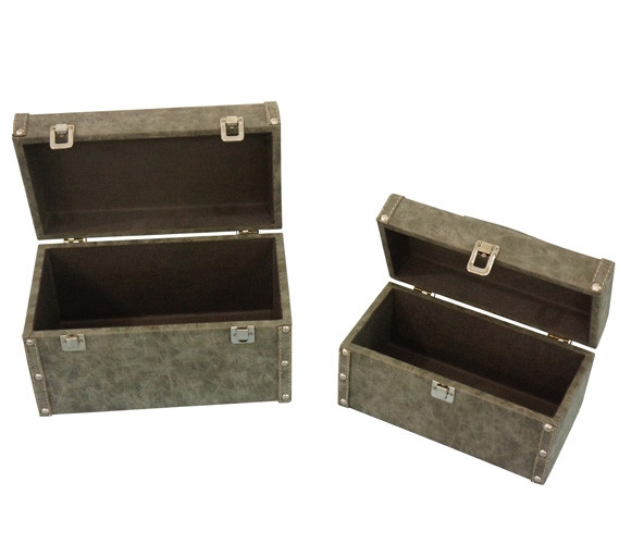 College-Ave Mini-Trunks (Set of 3) - Distressed Blue