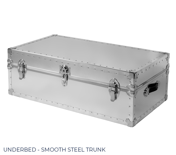 College Trunk with Wheels and Lock Steel Footlocker Trunk for Dorm Room ...