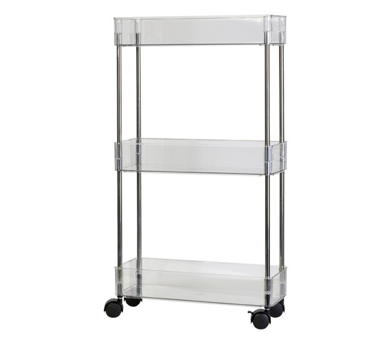 Dorm 3-Tier Skinny Storage Shelf - White