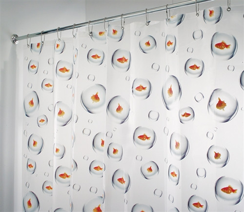 Bubble Fish Shower Curtain Dorm Room Supplies College Bathroom Supplies ...