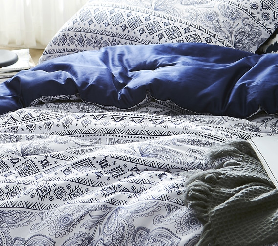 Twin XL Bedding Navy College Dorm Room Comforter Neiva Navy ...