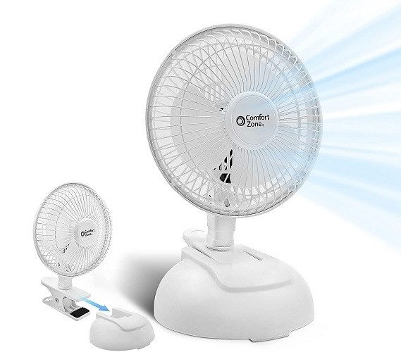 6 Desktop Fan (2-in-1 Desk/Clip Fan) - College Dorm Room Supplies For ...