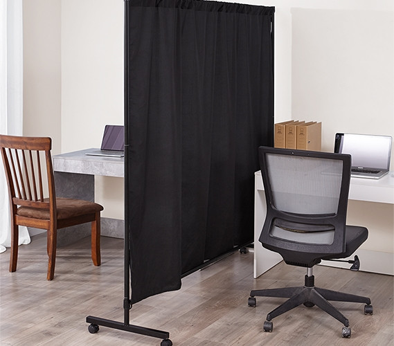 Black College Privacy Divider for Twin Extra Long Bed Durable Dorm ...