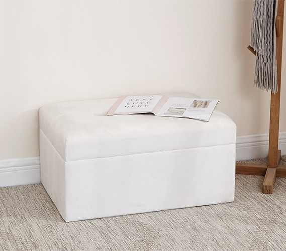 Cream White College Dorm Trunk Cushion Seater Trunk Central Style ...