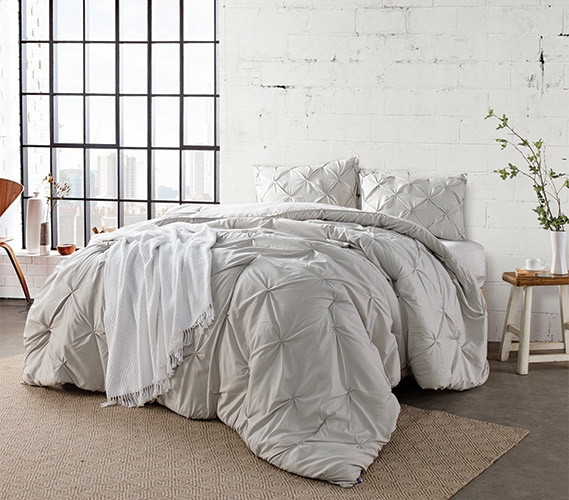 Black Pin Tuck Twin XL Comforter