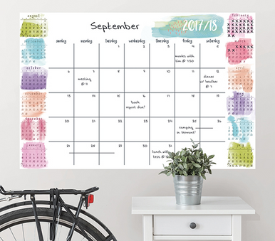 Splash Monthly Calendar - Peel N Stick