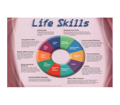 Life Skills Educational Colege Chart - College Dorm Room Poster Art