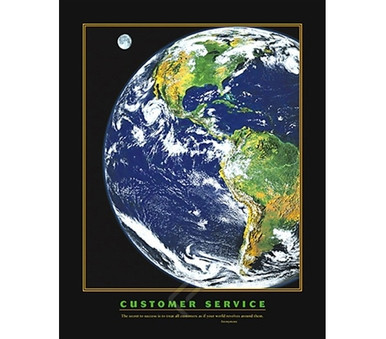 Customer Service Poster - Inspirational Dorm Room Wall Poster