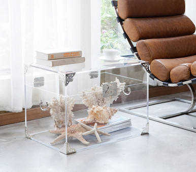 Acrylic Trunk Coffee Table - Trendy Dorm Furniture - College Apartment ...