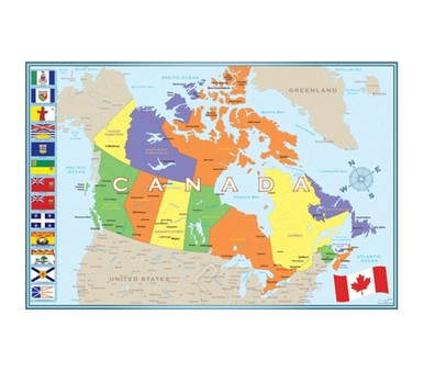 College Essential Modern Map of Canada Dorm Poster