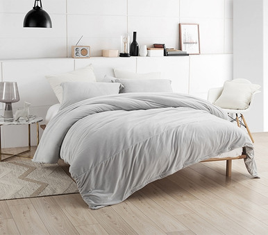 Neutral Dorm Duvet Cover - Neutral Twin XL Bedding for College Bed ...