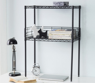 Over The Desk Shelf - Wire Furniture Storage Dorm Room Essentials ...