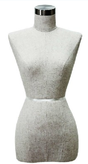 Female Cloth Bust Only Long Hip Size 10 with Metal Neck Cap