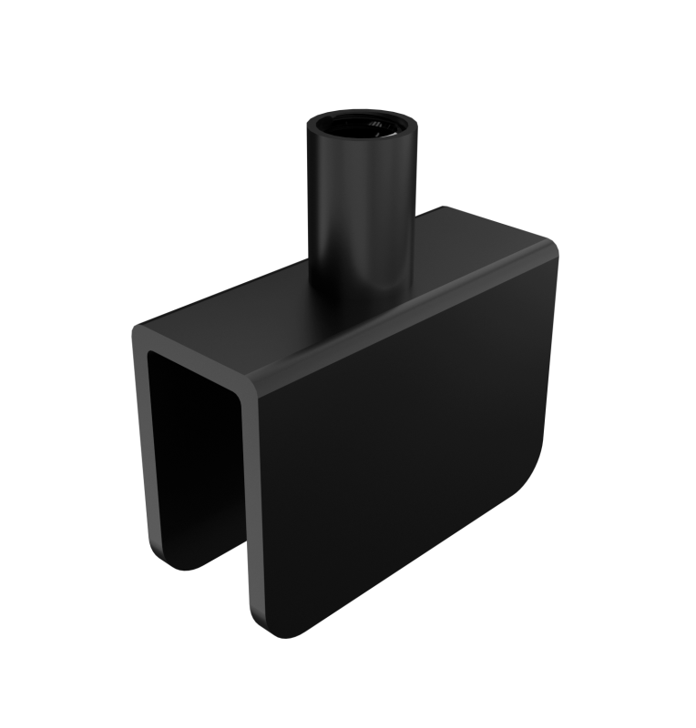 Saddle Clamp Ticketing Base Rectangle 34mm Black Satin for 12.7mm rail ...
