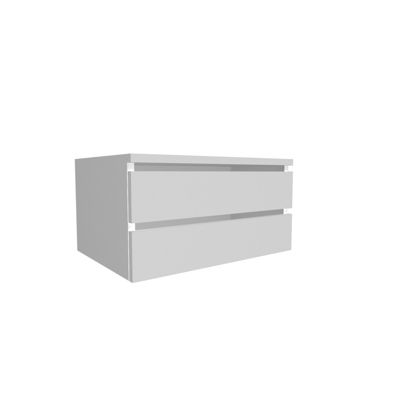flexiVOGUE L Leg base two drawer unit 600mm wide x 300mm high - White ...