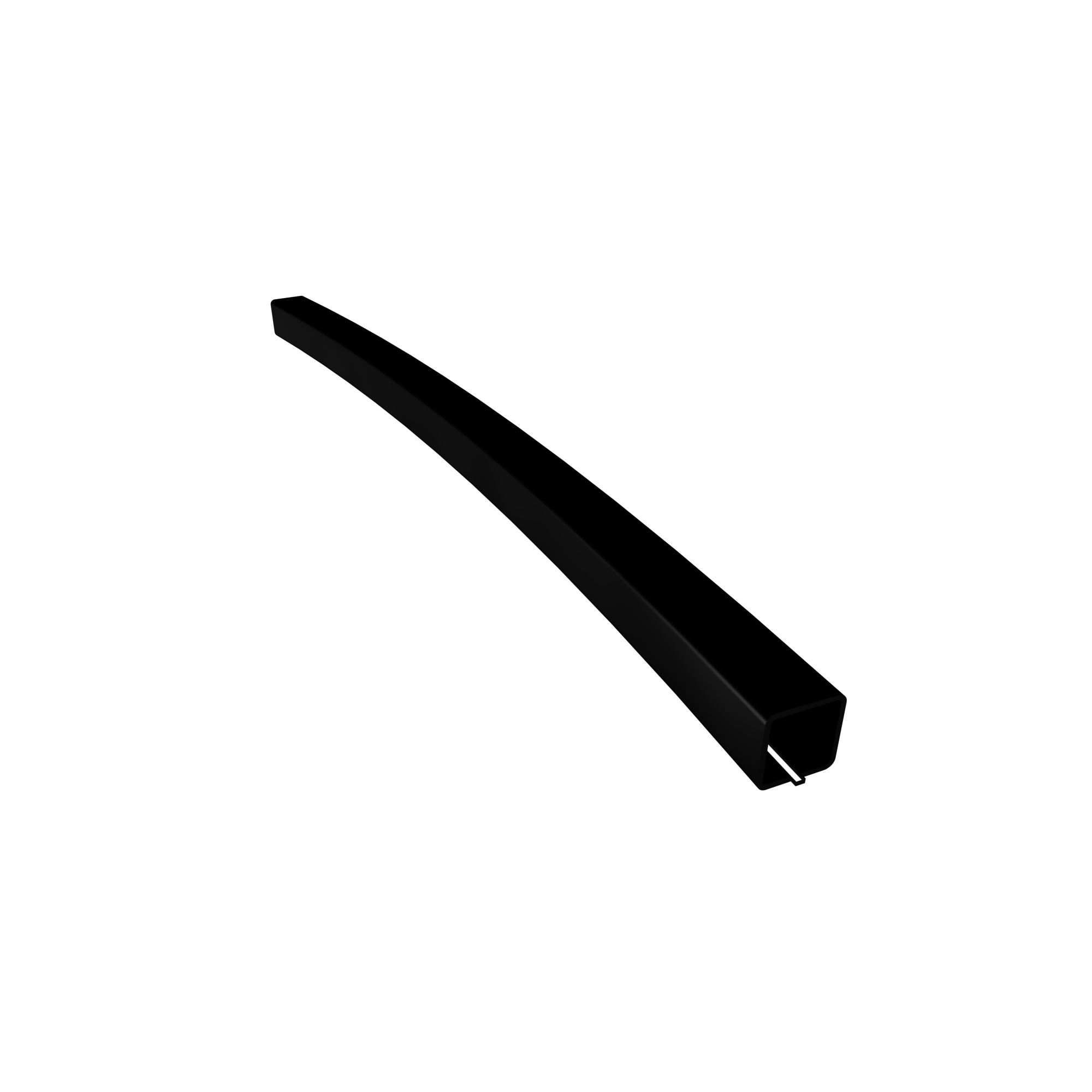 kubos Curved Shape Connector 506mm Black - Surestyle Limited