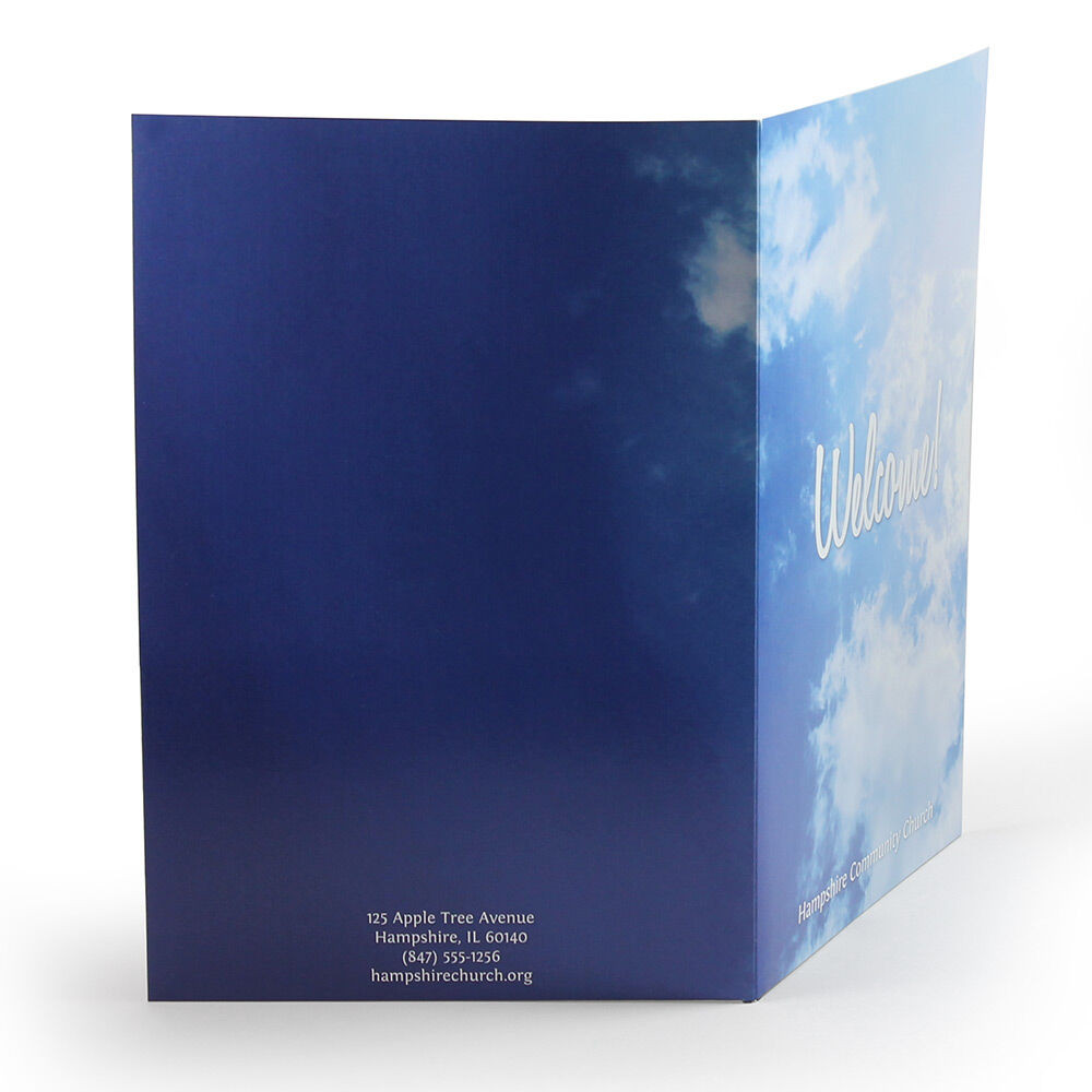 Summer Clouds 6x9 Church Welcome Folder | Easy Pocket Folders