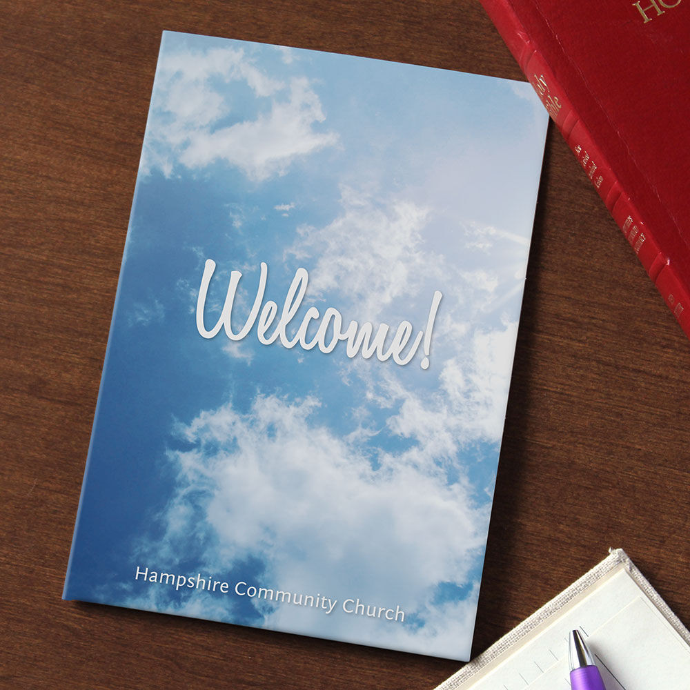 Summer Clouds 6x9 Church Welcome Folder | Easy Pocket Folders