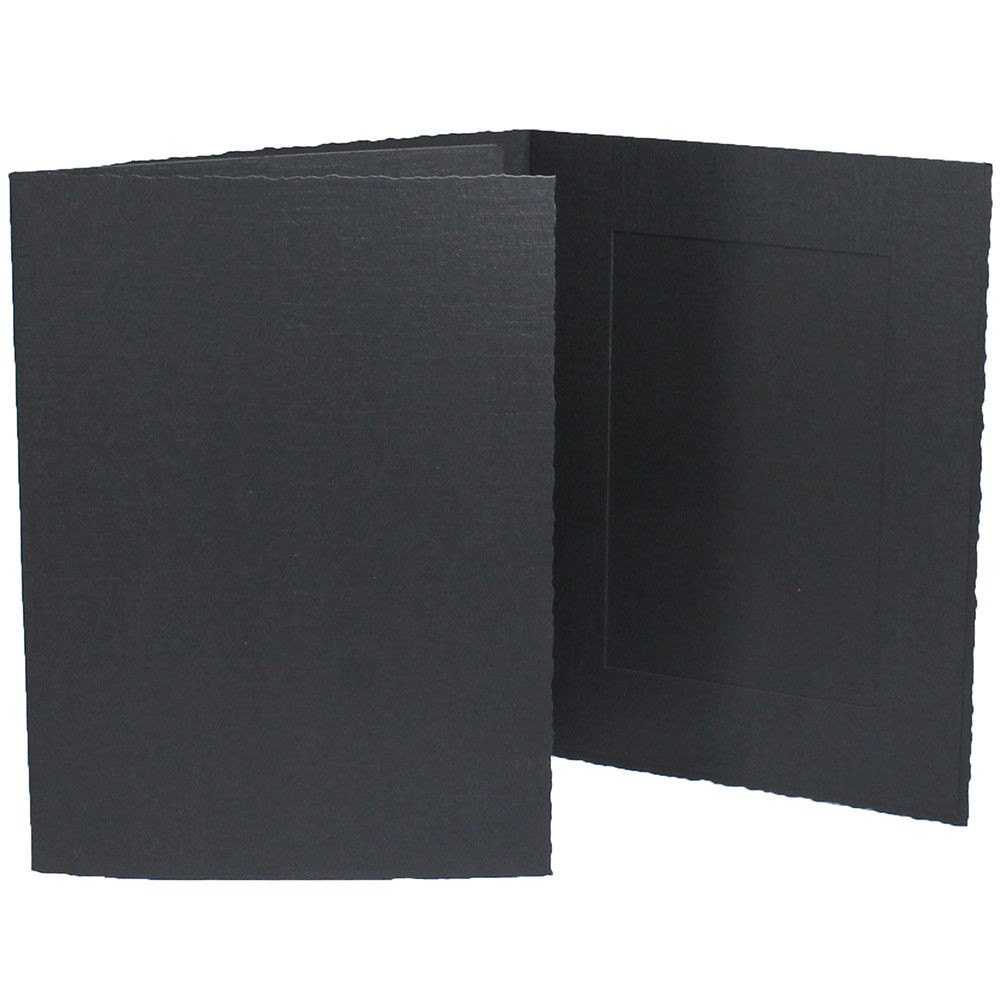Vertical Contemporary Black Portrait Folder – Blank