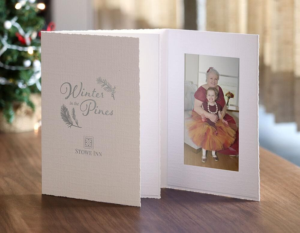 Custom Vertical Contemporary White Portrait Folder