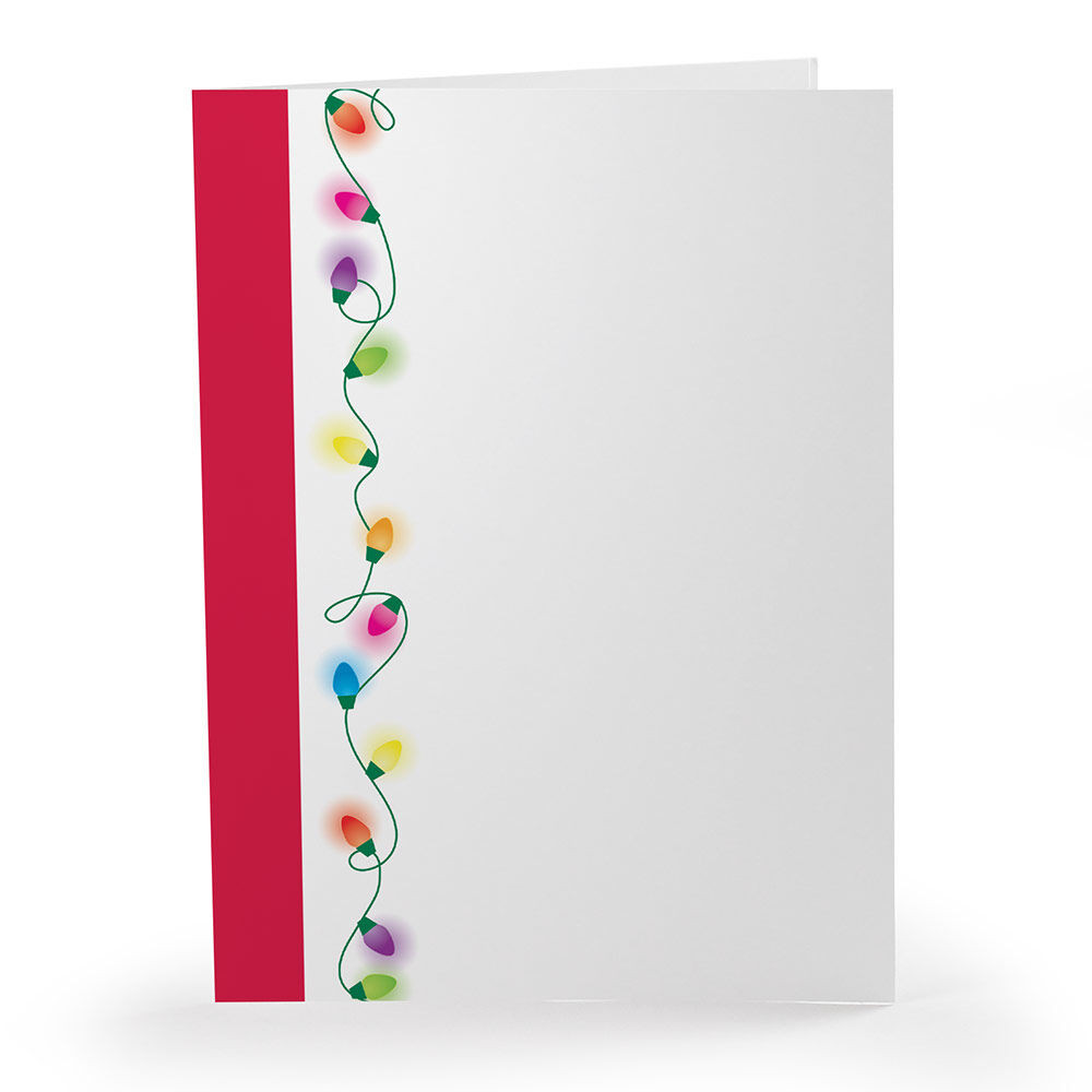 Holiday Lights Christmas Photo Folder for 4x6, 5x7 | Studio Style