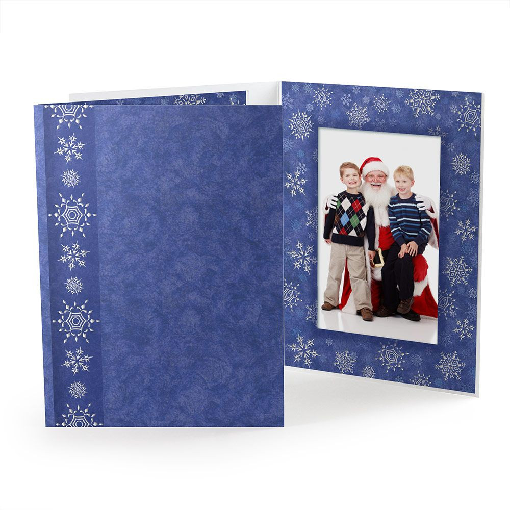 Winter Snowflakes Photo Folder for 4x6, 5x7 | Studio Style