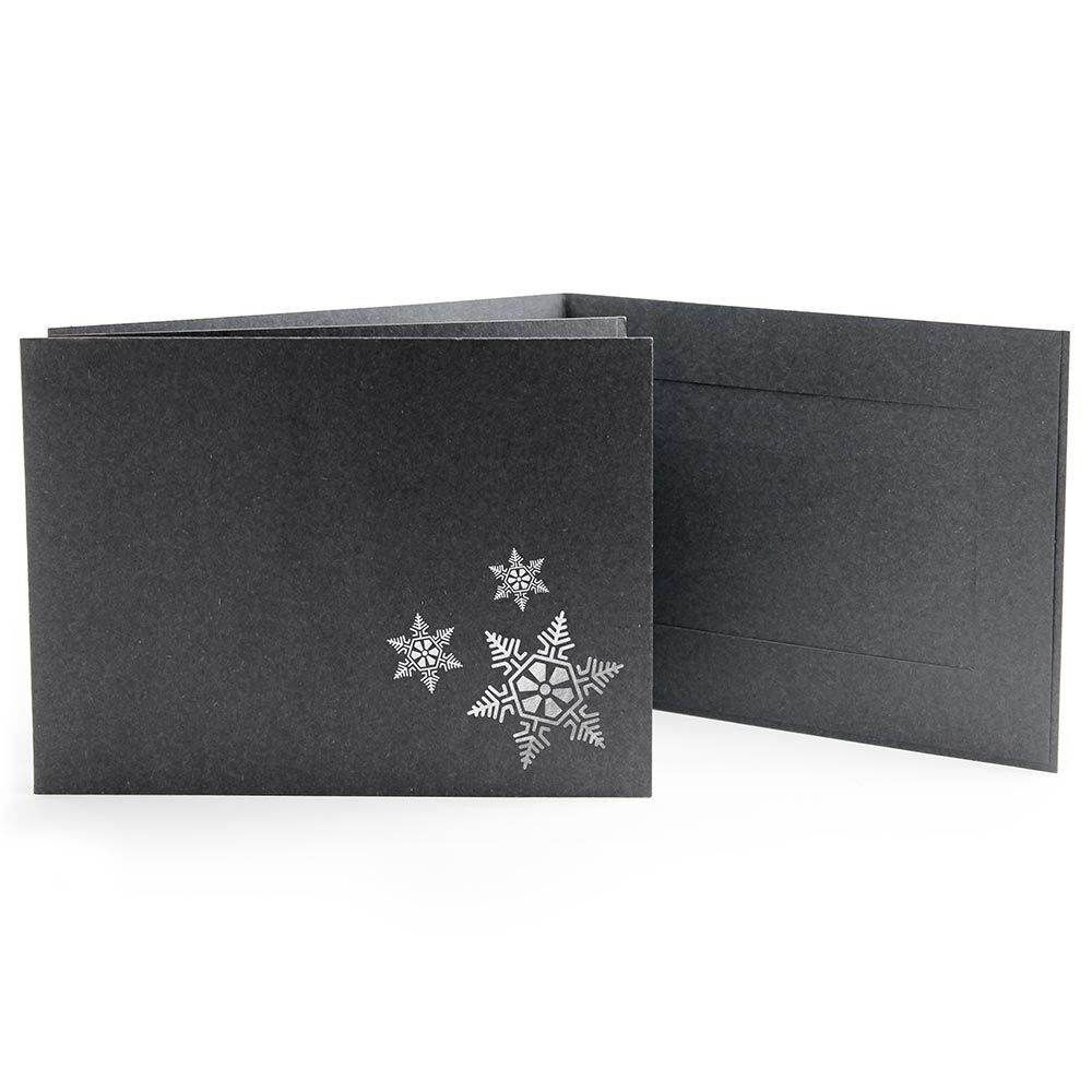 Winter Snowflakes 4x6 Photo Folder With Logo | Studio Style