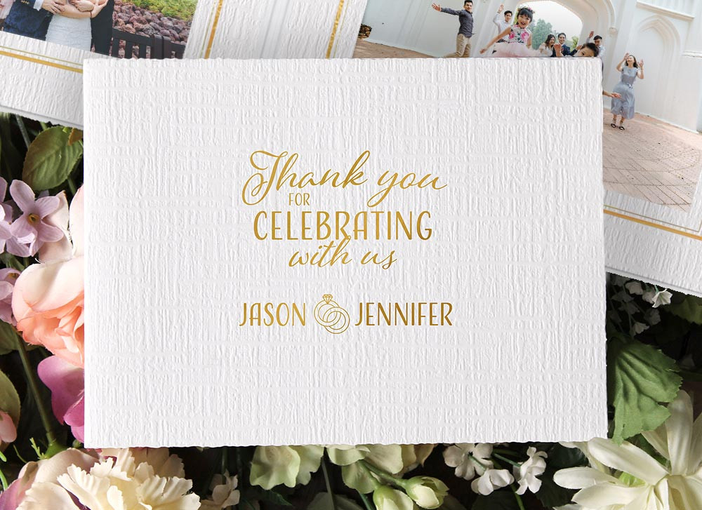 Custom Horizontal Double White Portrait Folder with Border | Studio Style
