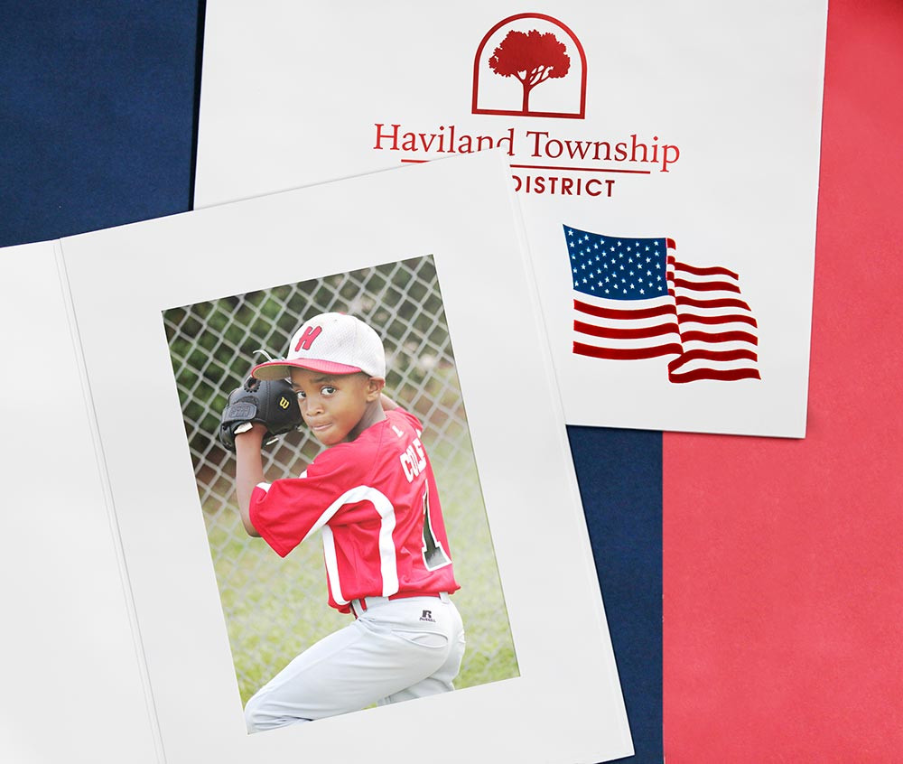 American Flag 4x6 Personalized Photo Folder | Studio Style