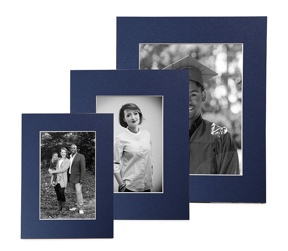 Blue Mat Board Frame for 4x6, 5x7, 8x10 | Studio Style
