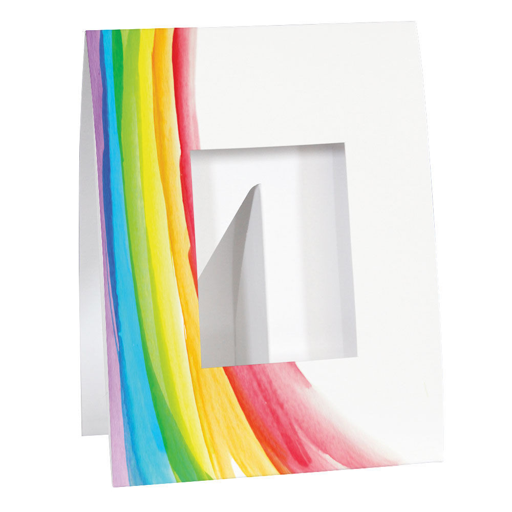 Watercolor Rainbow, Pink Instax Mini Frames | Studio Style