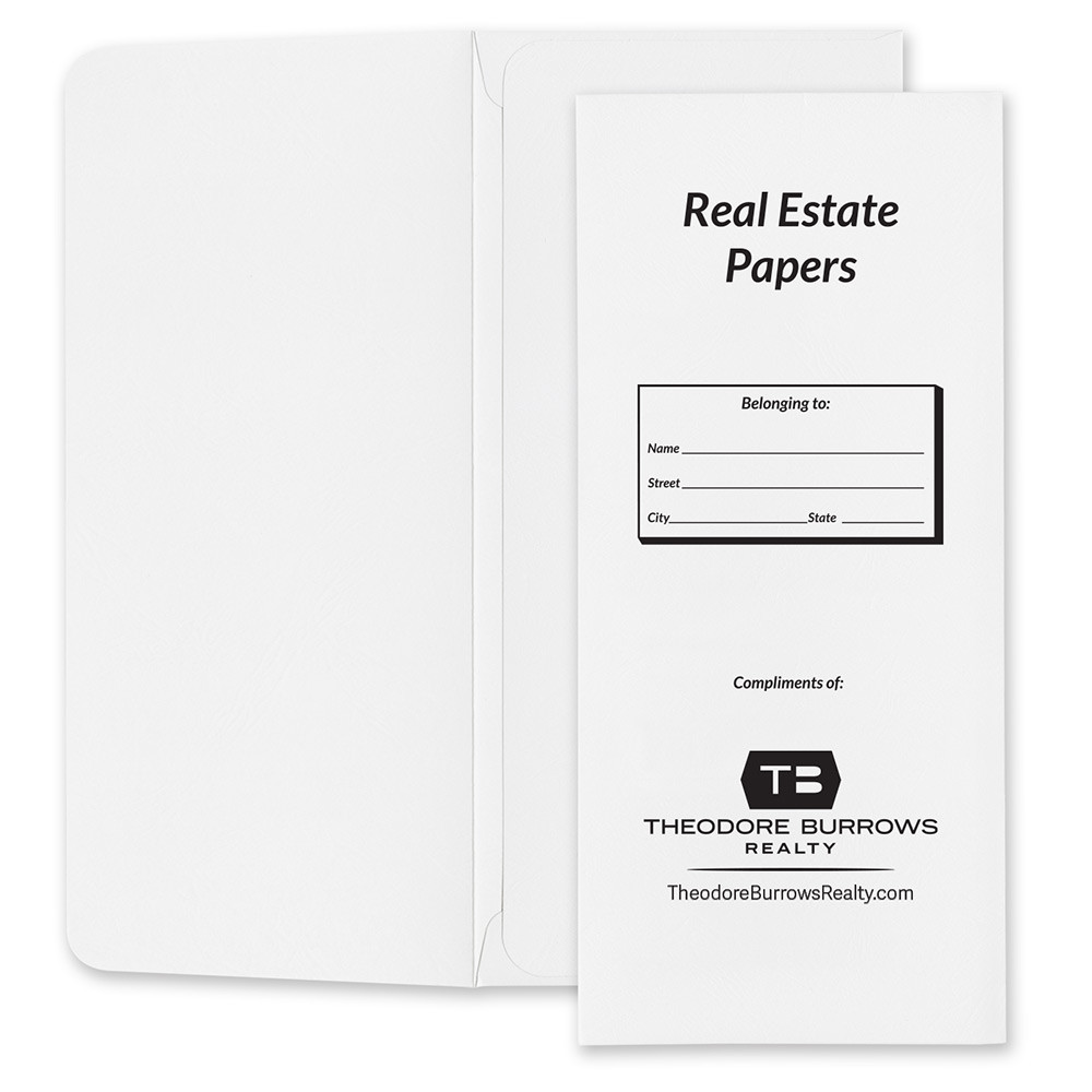 Real Estate Document Pouch With Your Logo | Easy Pocket Folders