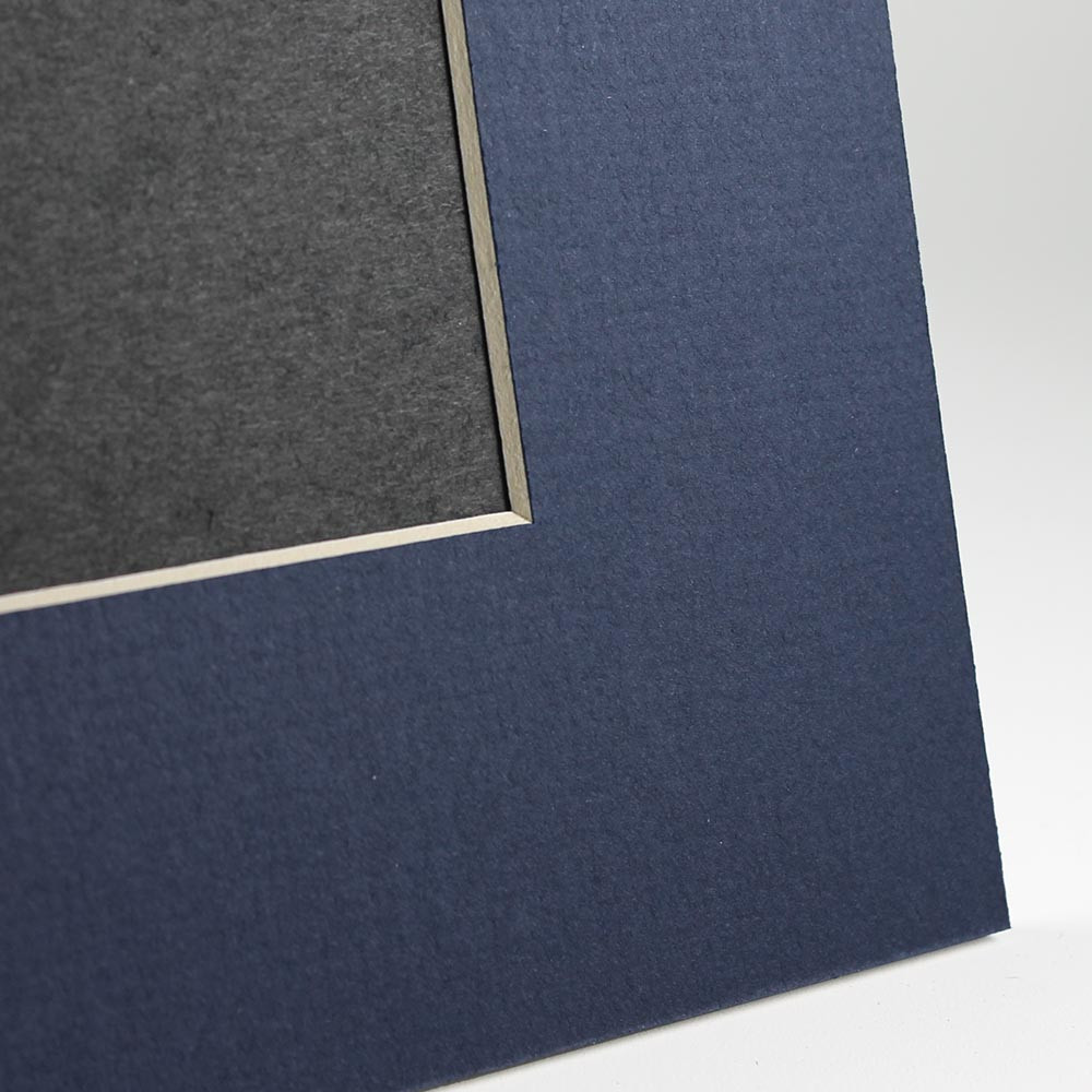 Navy Blue Mat Board Frame for 4x6, 5x7, 8x10 | Studio Style