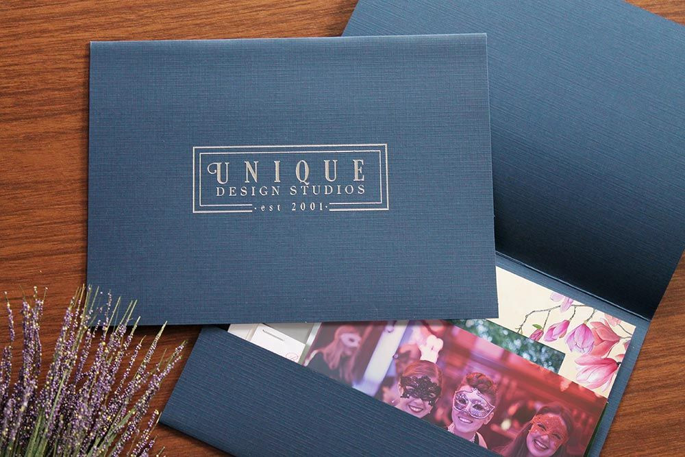 Personalized Pocket Print Folder with Logo | Studio Style