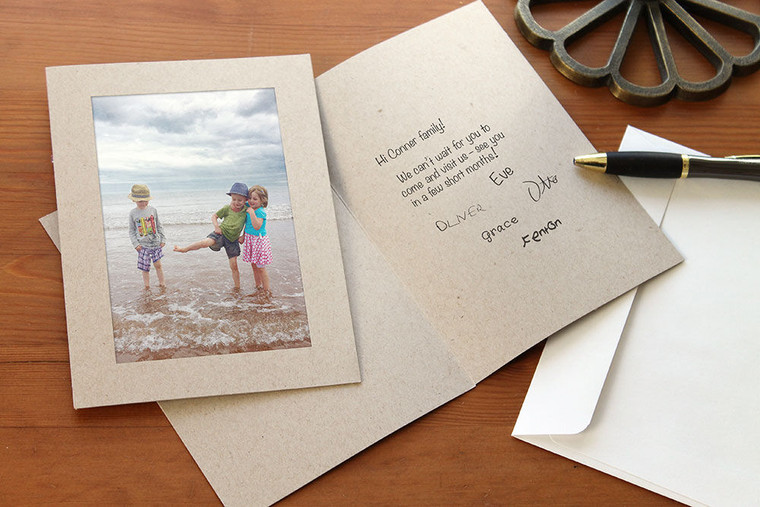 Recycled Kraft Photo Insert Cards, Blank | Studio Style