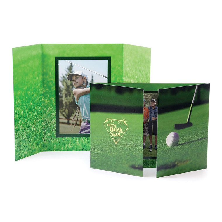 Personalized Golf Event Photo Folder for 4x6, 5x7 Photos | Studio Style