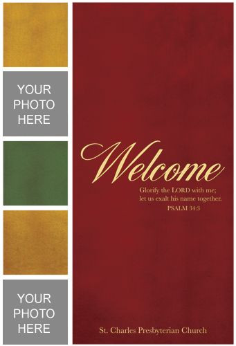 6x9 Church Welcome Folder with Photos | Easy Pocket Folders