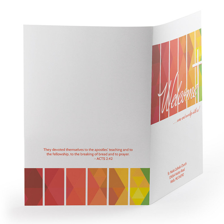 Stained Glass Church Welcome Folder | Easy Pocket Folders