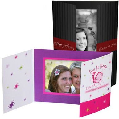 Deluxe Gatefold Custom Photo Folder for 4x6, 5x7 | Studio Style