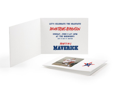 Personalized White Wallet Photo Insert Card | Studio Style