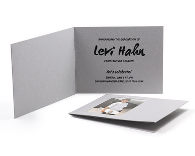 Personalized Gray Wallet Photo Insert Card | Studio Style