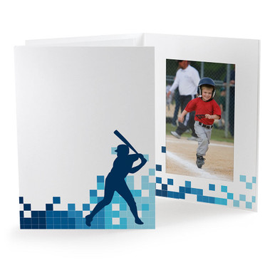 Baseball Player Portrait Folders for 4x6, 5x7 | Studio Style