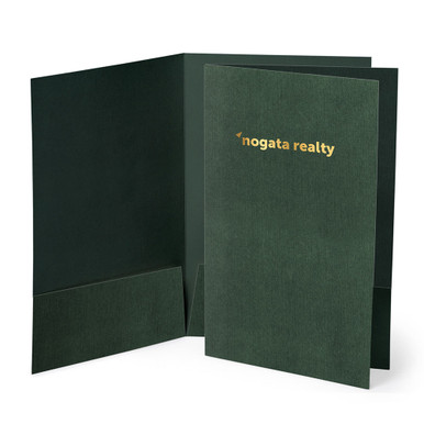 Linen Legal Foil Stamped Presentation Folder | Easy Pocket Folders