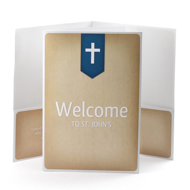 Church Welcome Folder With Your Church Name | Easy Pocket Folders