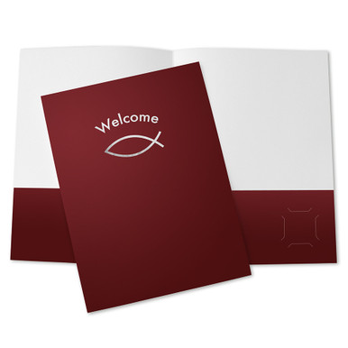 Jesus Fish Church Welcome Folders | Easy Pocket Folders