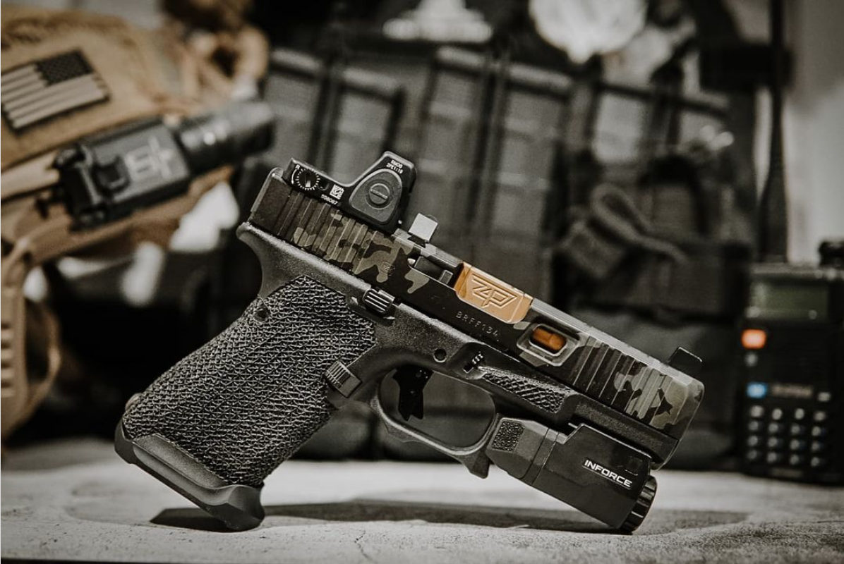 Glock Stippling and Cerakote Custom Glock Framework by IDG Stippling
