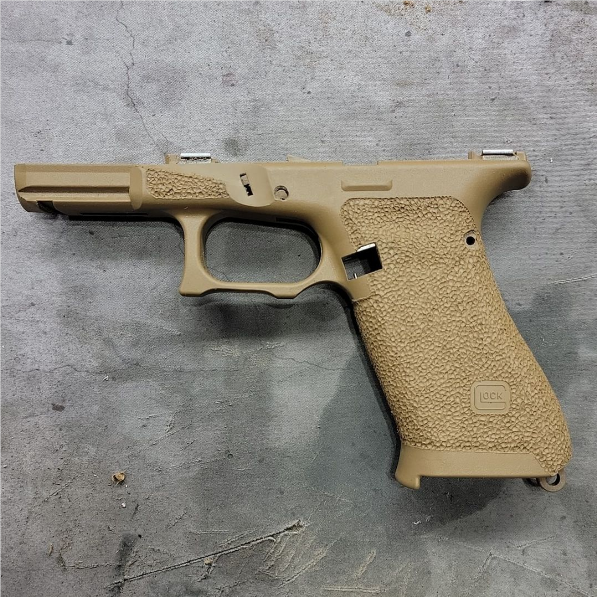 Glock Stippling and Cerakote Custom Glock Framework by IDG Stippling